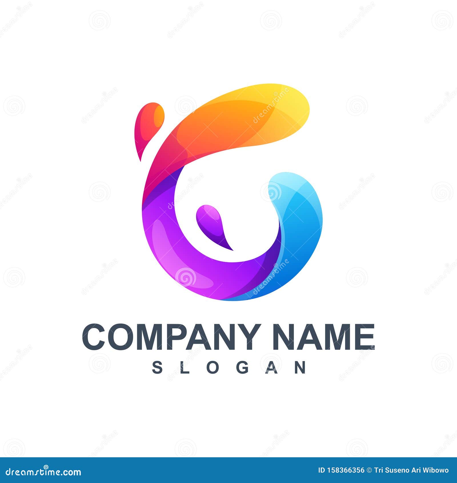 Colorful Circle Logo Design Vector Illustration Stock Illustration ...
