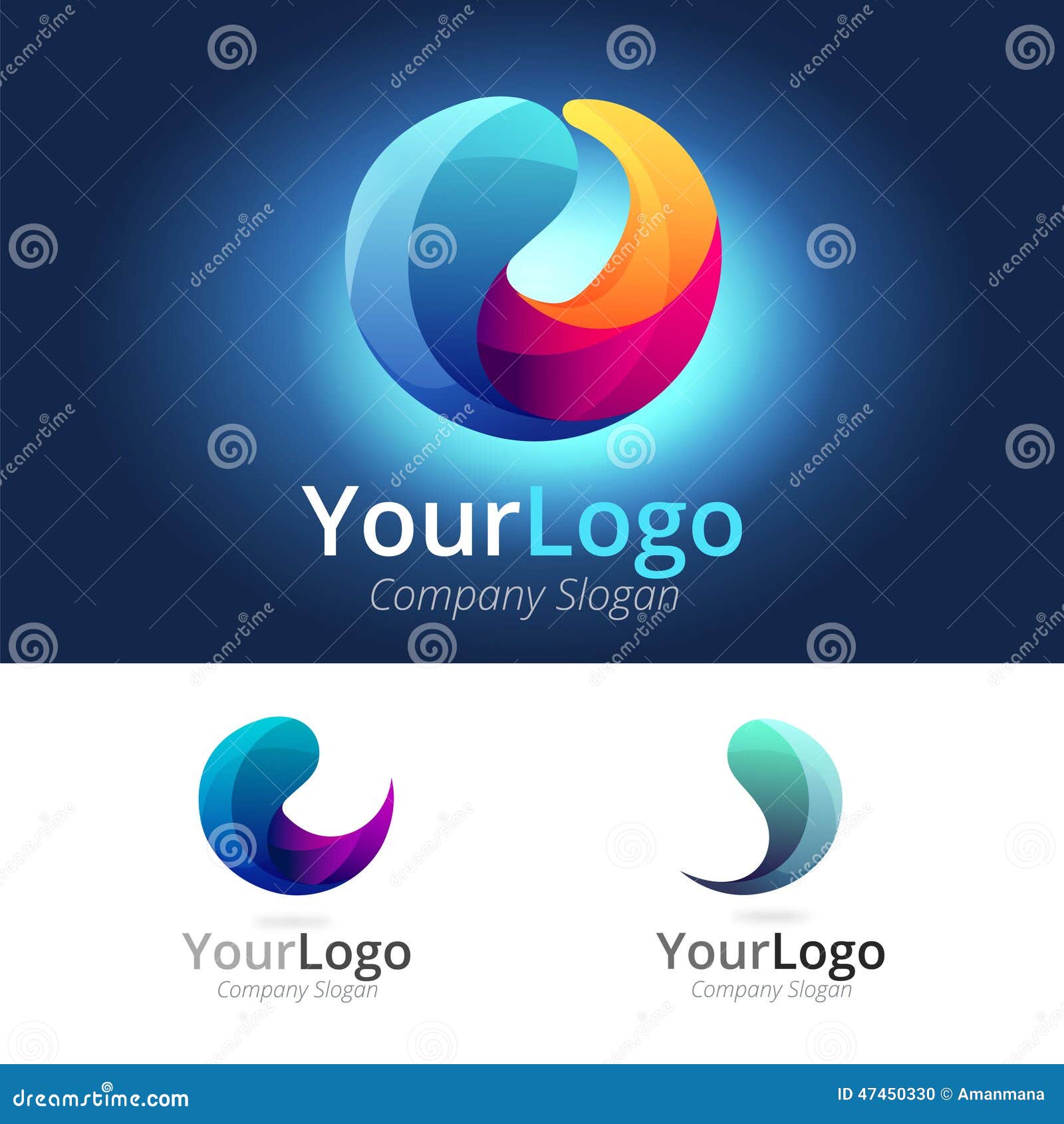 Colorful Circle Logo stock vector. Illustration of element - 47450330