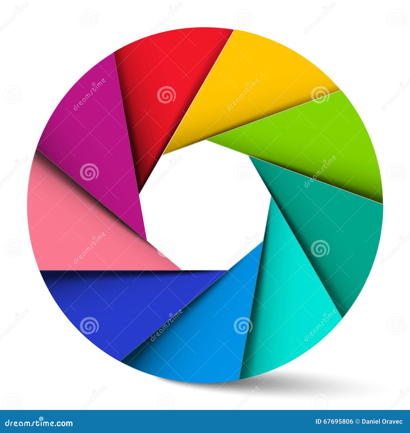 Colorful Circle Material Design Shape Stock Vector - Illustration of ...