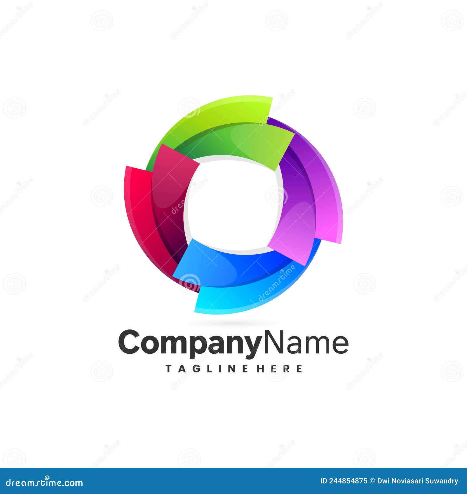 Abstract Circle Paper Logo for Business Templat Stock Vector ...