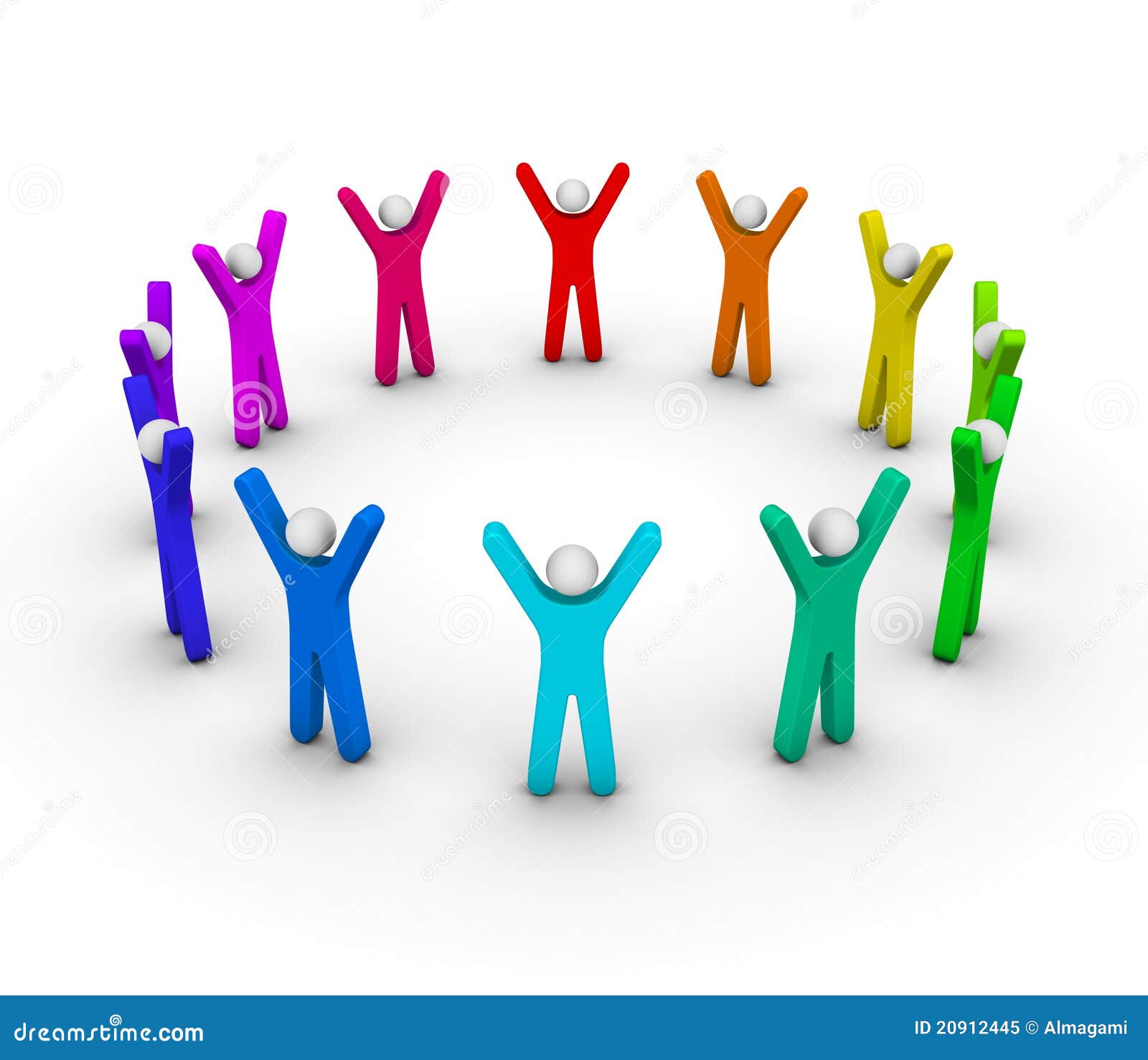 Colorful circle of people stock illustration. Illustration of ethnic ...