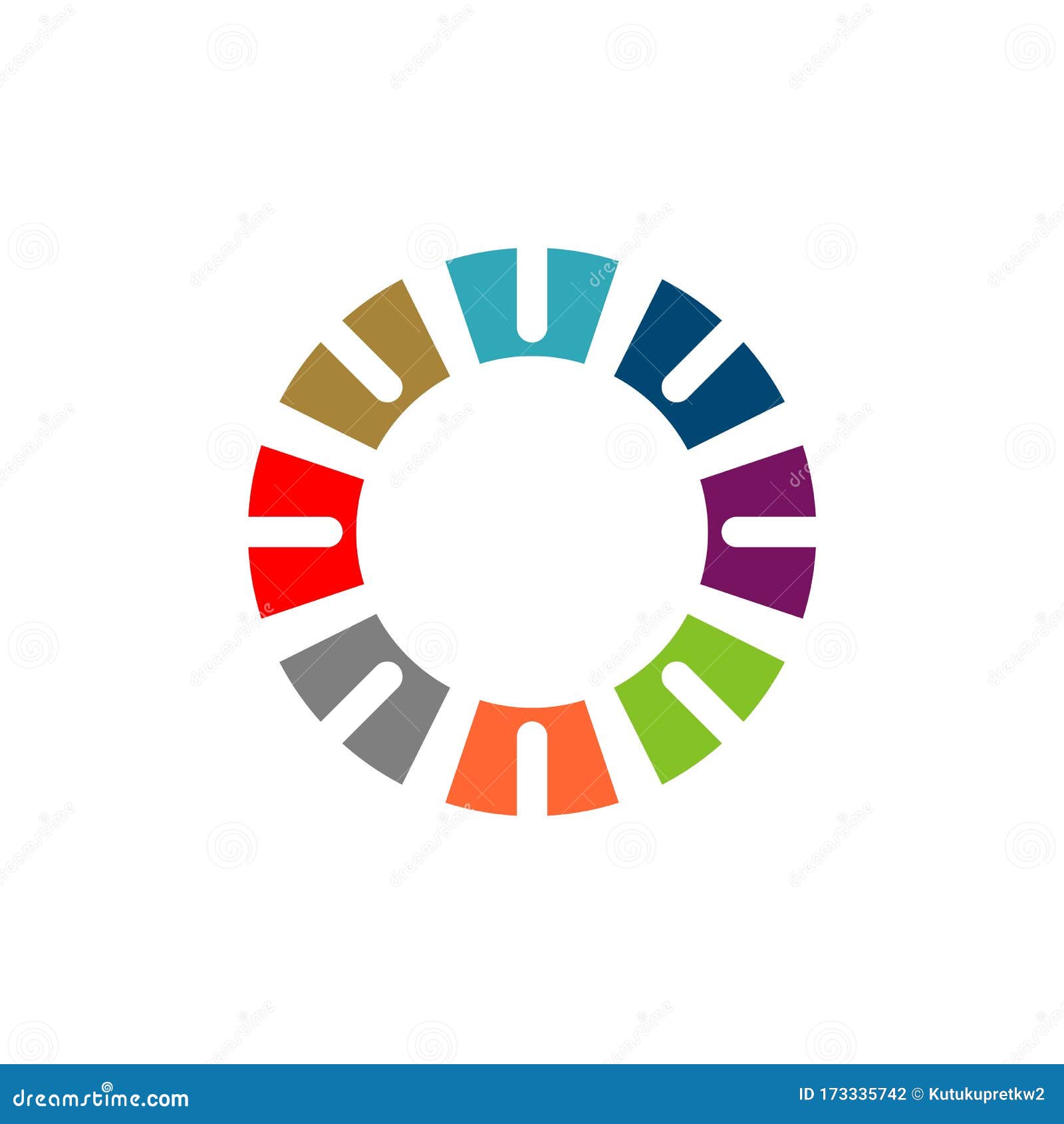 Colorful Circle Ring Vector Logo Template Illustration Design. Vector ...