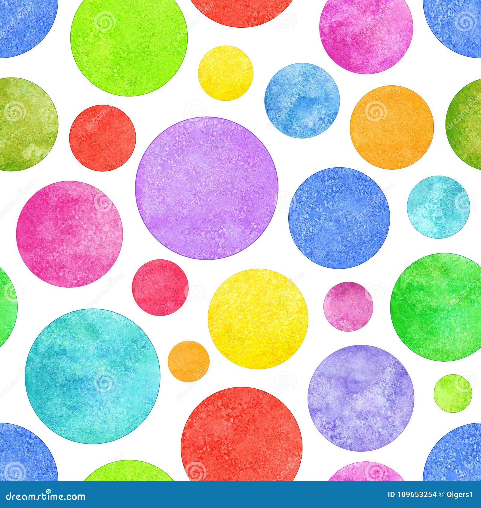 Colorful Circle Grunge Seamless Pattern Stock Photo - Image of fantasy ...