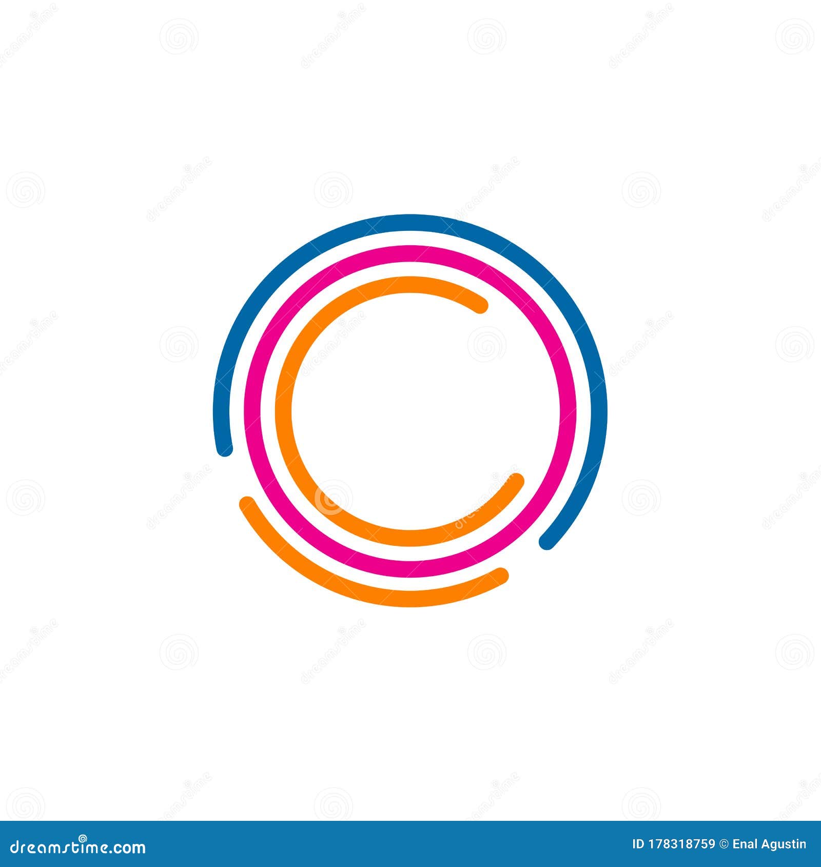 Colorful Circle Shape Icon Logo Design Stock Vector - Illustration of ...