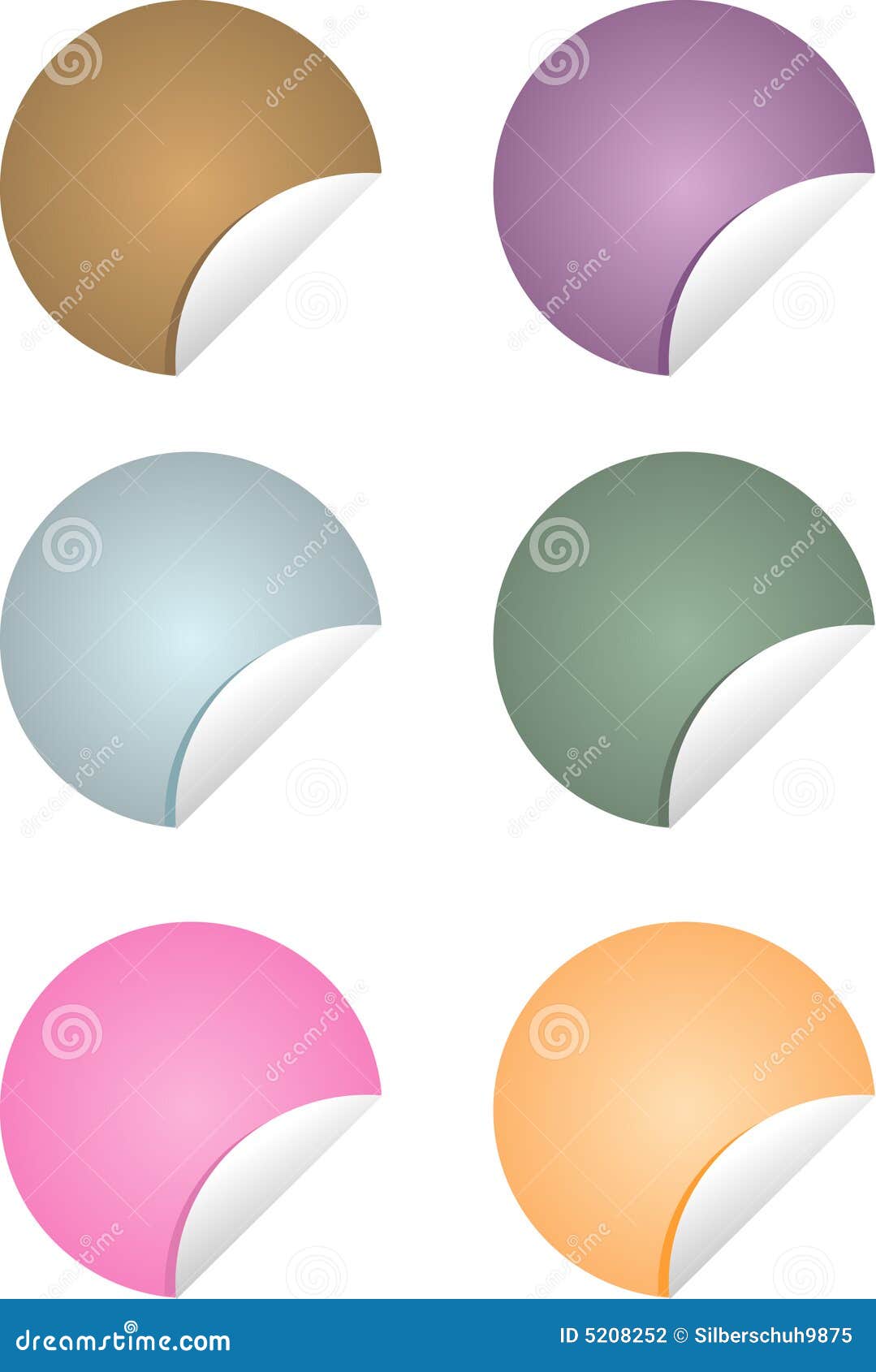Colorful Circle-shaped Labels/stickers Stock Vector - Illustration of ...