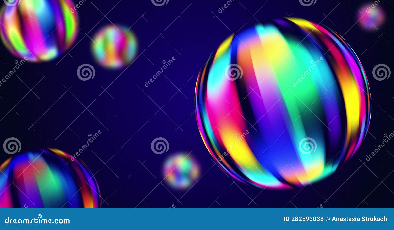 Colorful Circle Shapes. Animation of Color Gradient Balls, Abstract ...