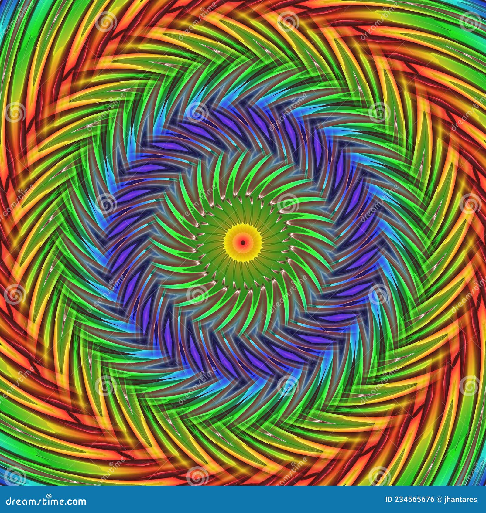 Colorful Circle Swirl Pattern Stock Illustration - Illustration of ...