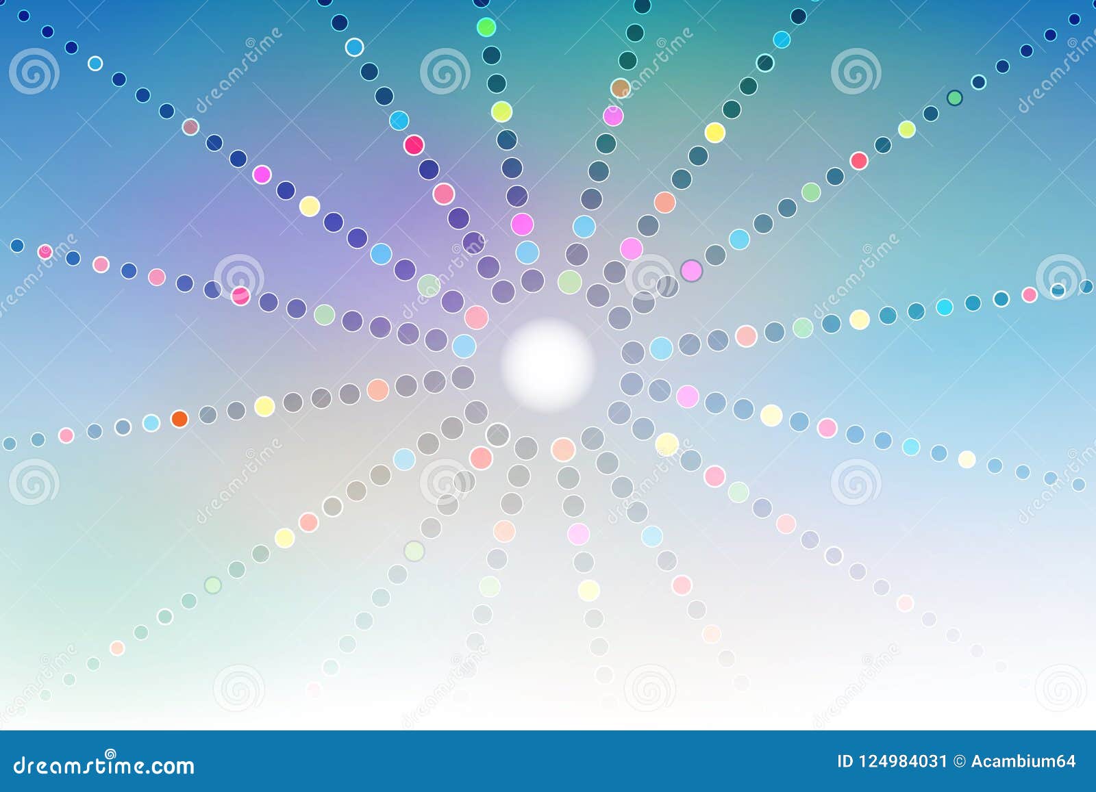 Colorful Circles on Light Blue Abstract Background Stock Vector ...