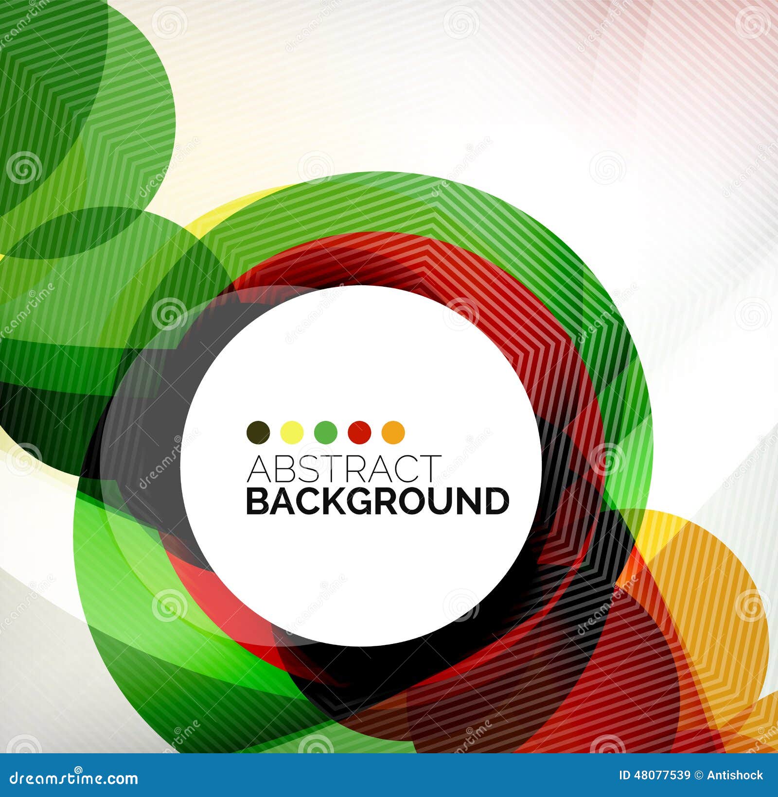 Colorful Circles Modern Abstract Composition Stock Vector ...