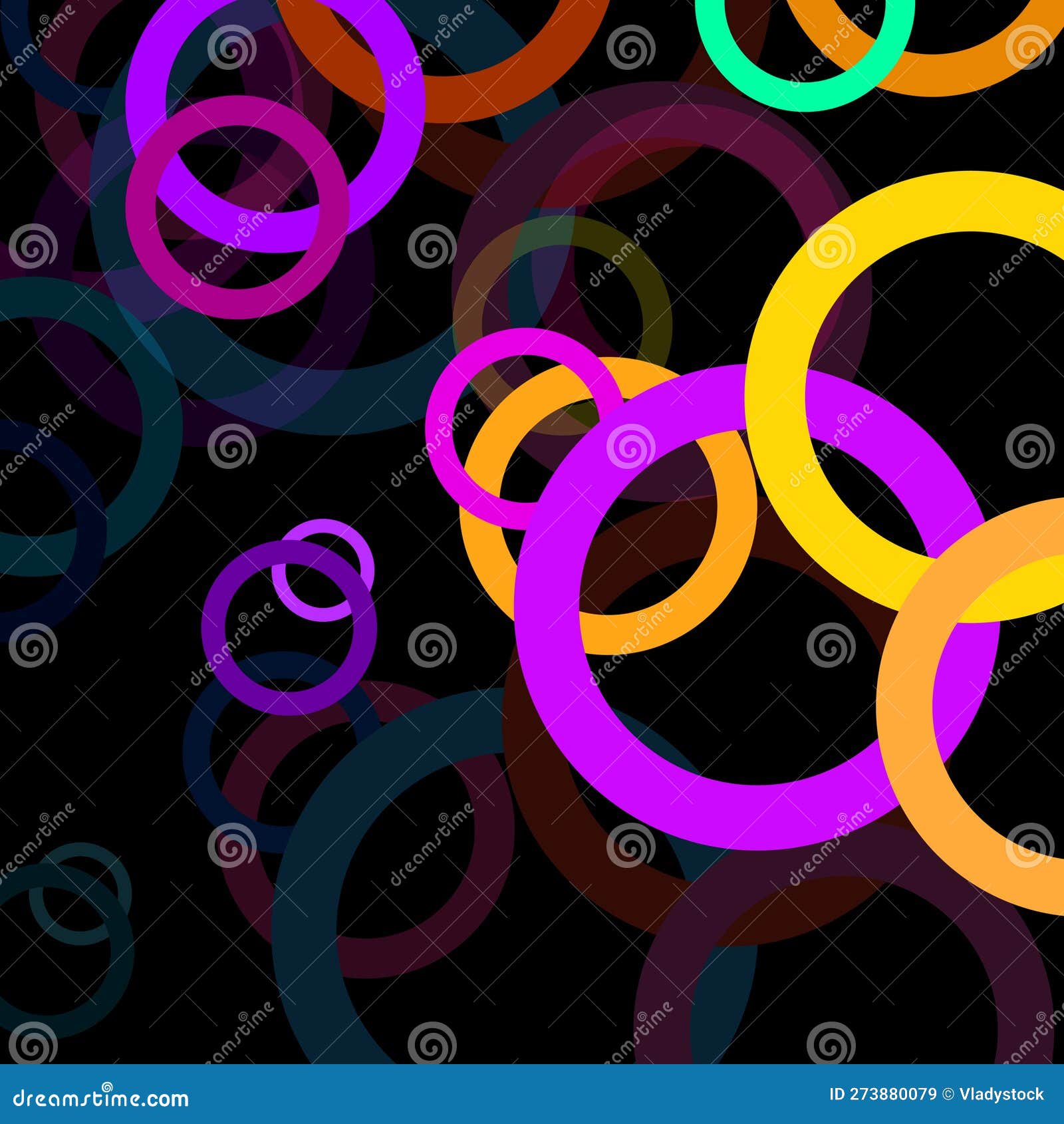 Colorful Circles with Overlapped Stock Vector - Illustration of vibrant ...