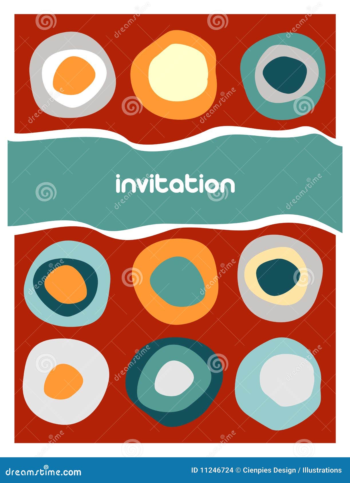 Six Colorful Circles Connected By White Horizontal Stripe, Thin Line ...