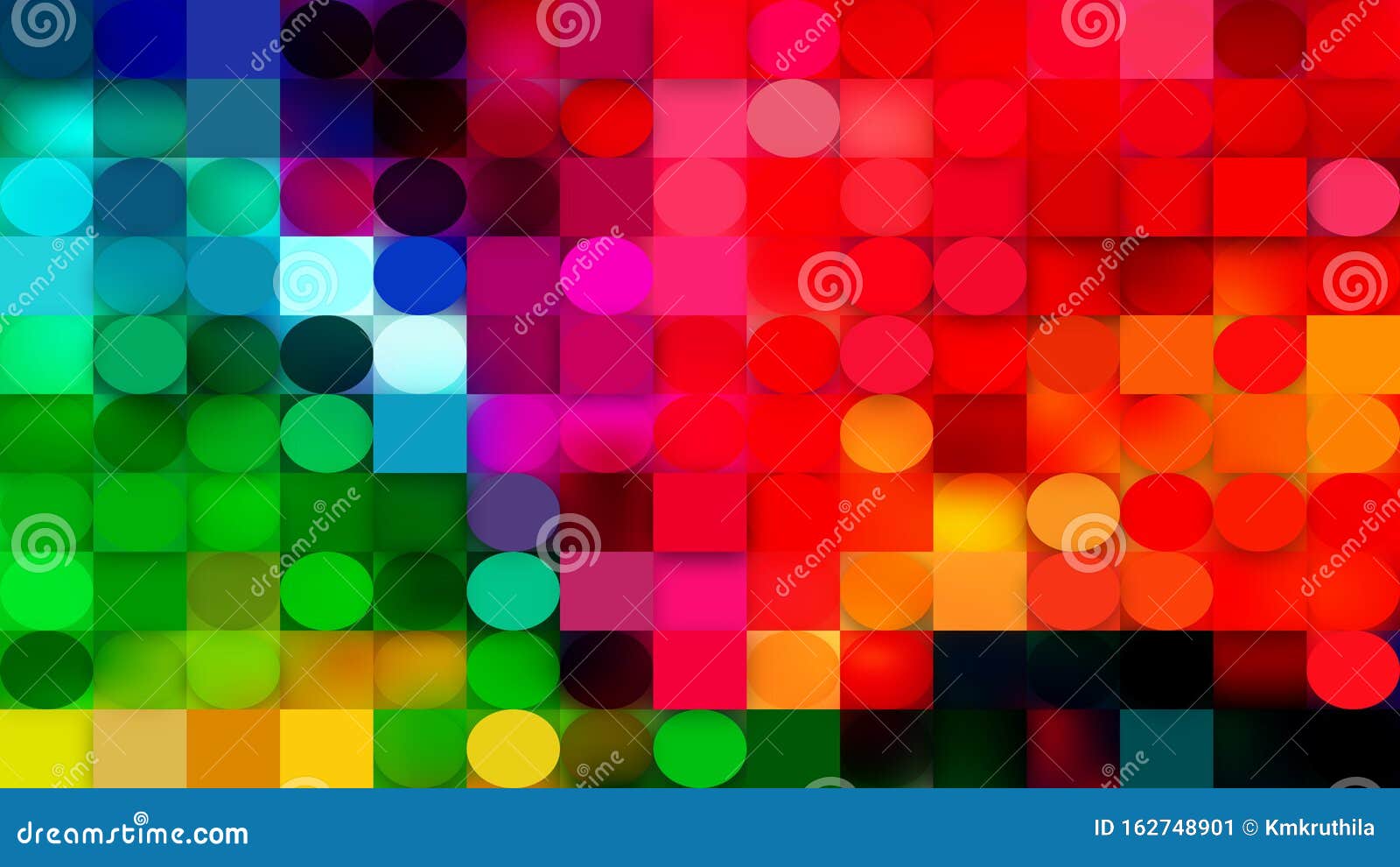 Colorful Circles and Squares Background Stock Vector - Illustration of ...