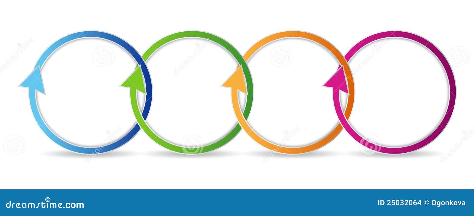 Colorful circular arrows stock vector. Illustration of layout - 25032064