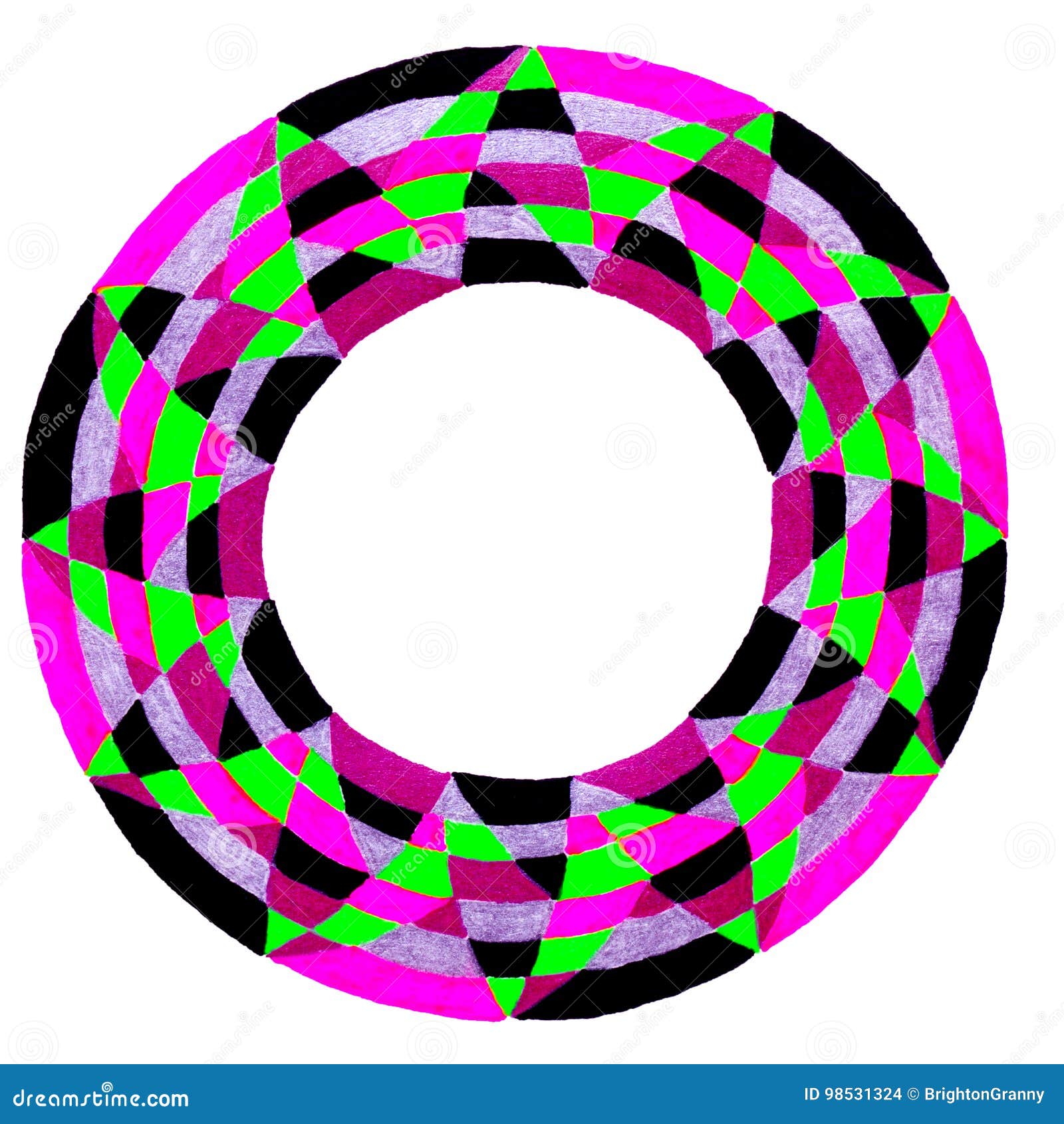 Colorful circular frame stock illustration. Illustration of hypnotic ...