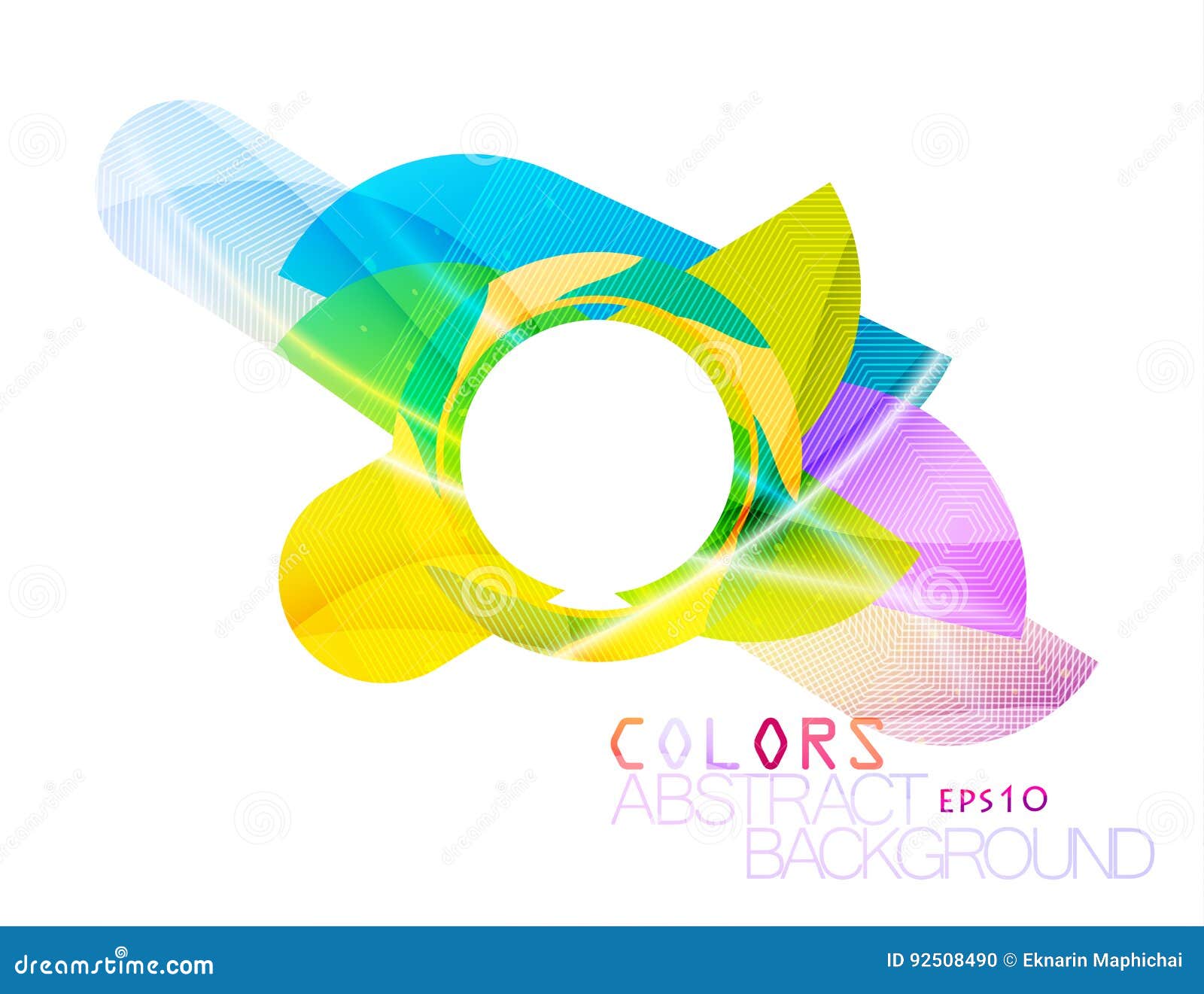 Colorful Circular Shape Scene Stock Vector - Illustration of round ...