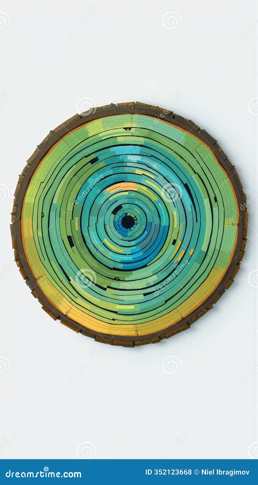 Colorful Circular Wooden Pattern with Concentric Layers Stock Photo ...
