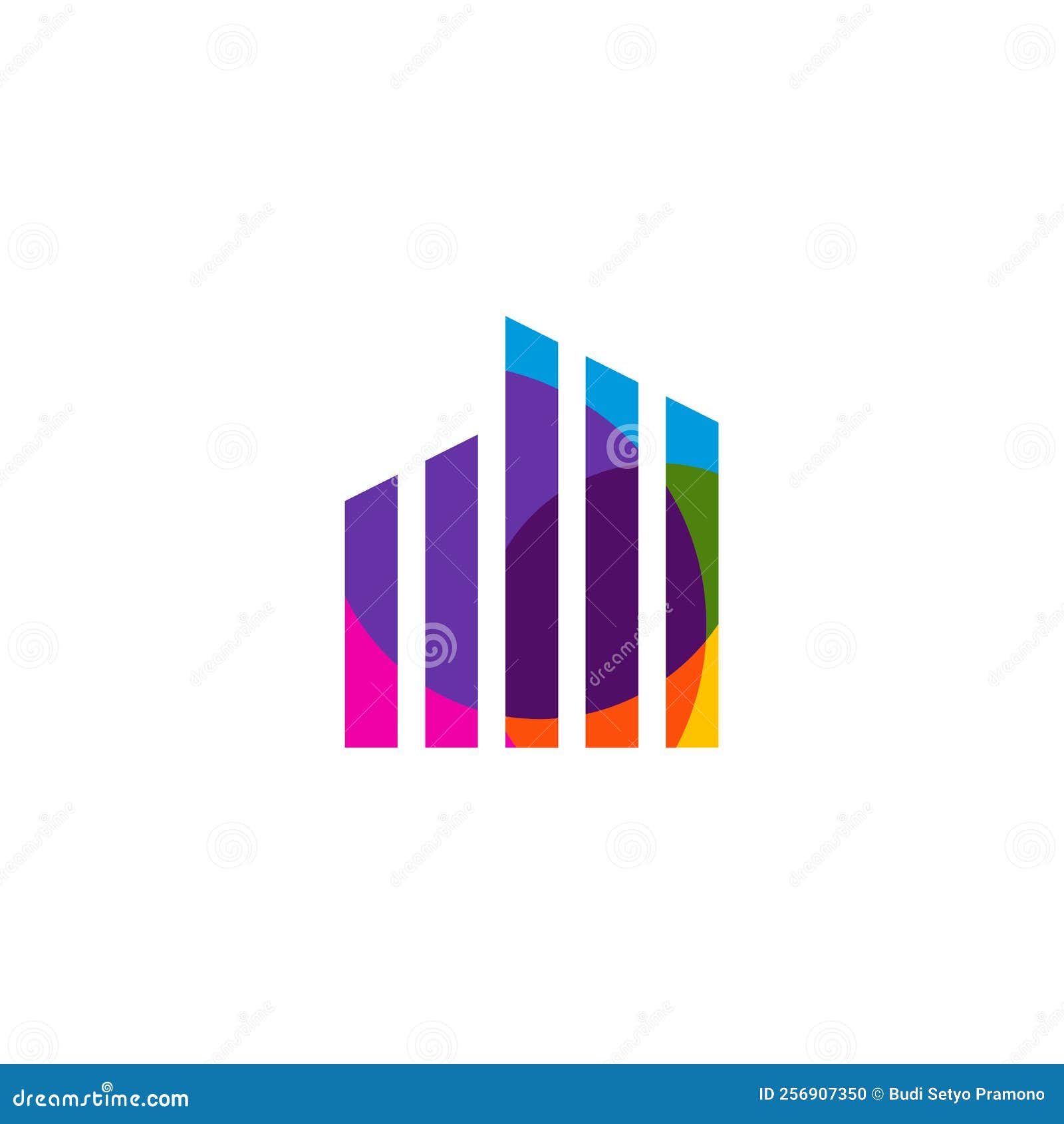 Colorful City Logo Design Vector, Creative City Logo Template Stock ...