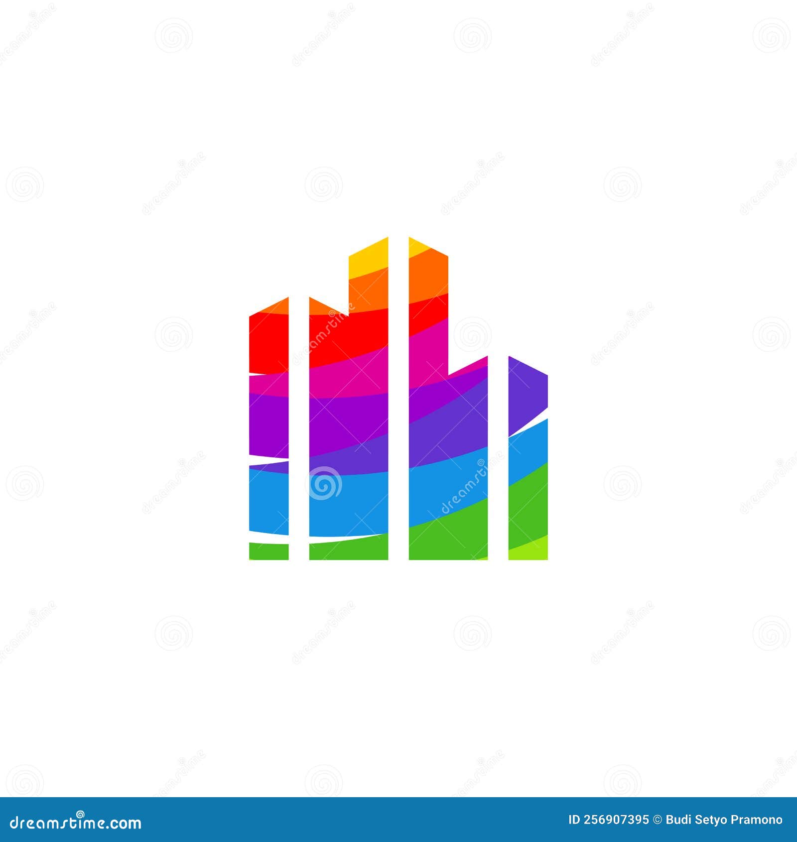 Colorful City Logo Design Vector, Creative City Logo Template Stock ...