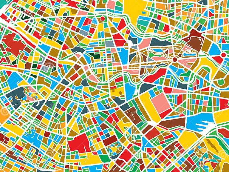 Colorful city map stock vector. Illustration of artistic - 89515115