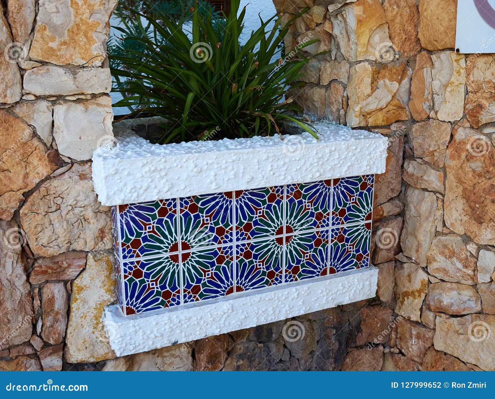 Colorful Classical Typical Flower Pot Spain Stock Photo - Image of ...