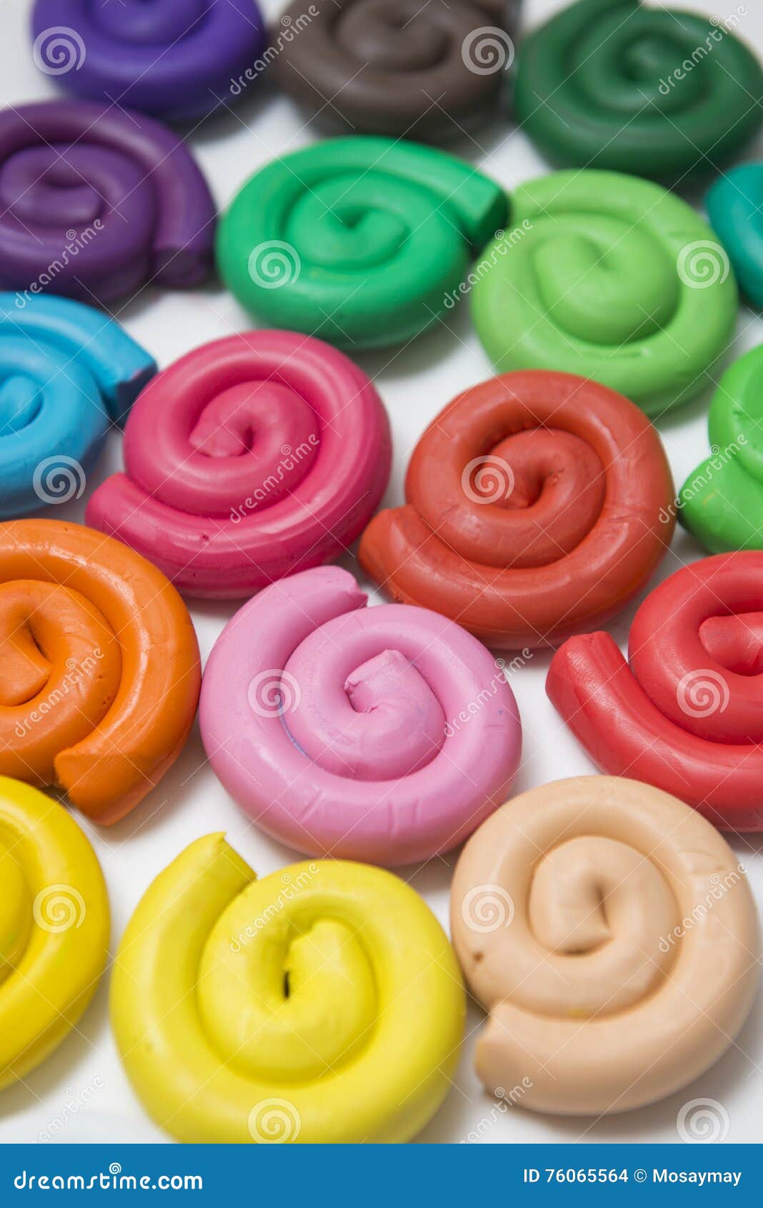 Colorful Clay for Kid on White Background Stock Photo - Image of craft ...