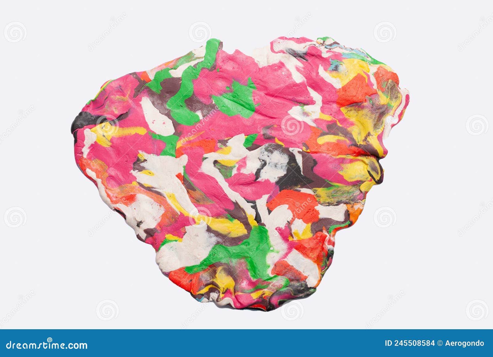 Colorful Clay Slab Isolated on White Background Stock Photo - Image of ...