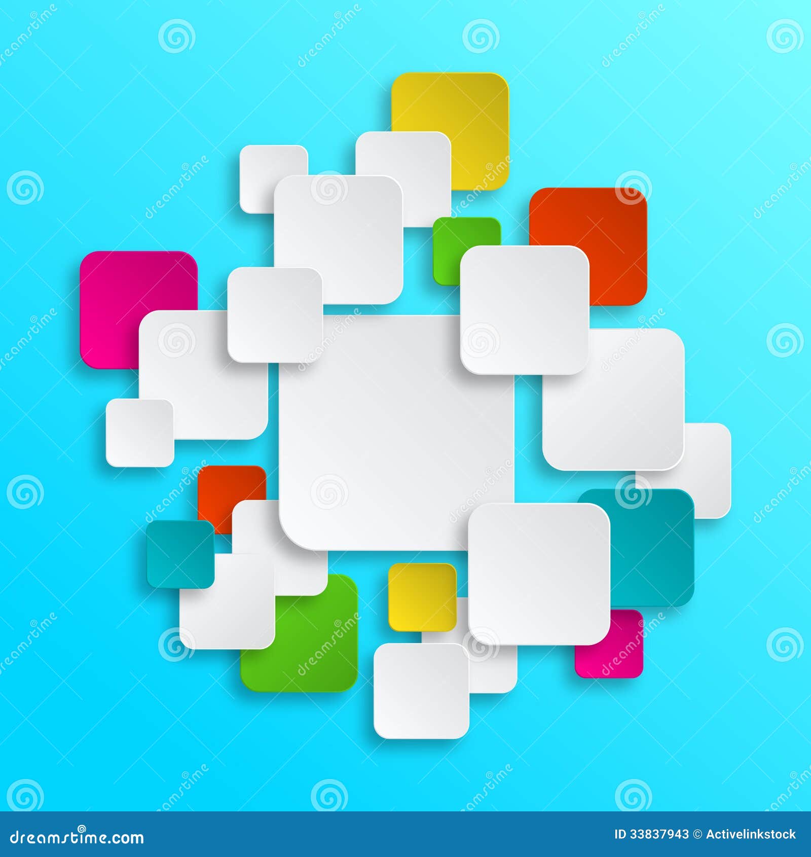 Colorful Clean Paper Stickers Stock Vector - Illustration of blank ...