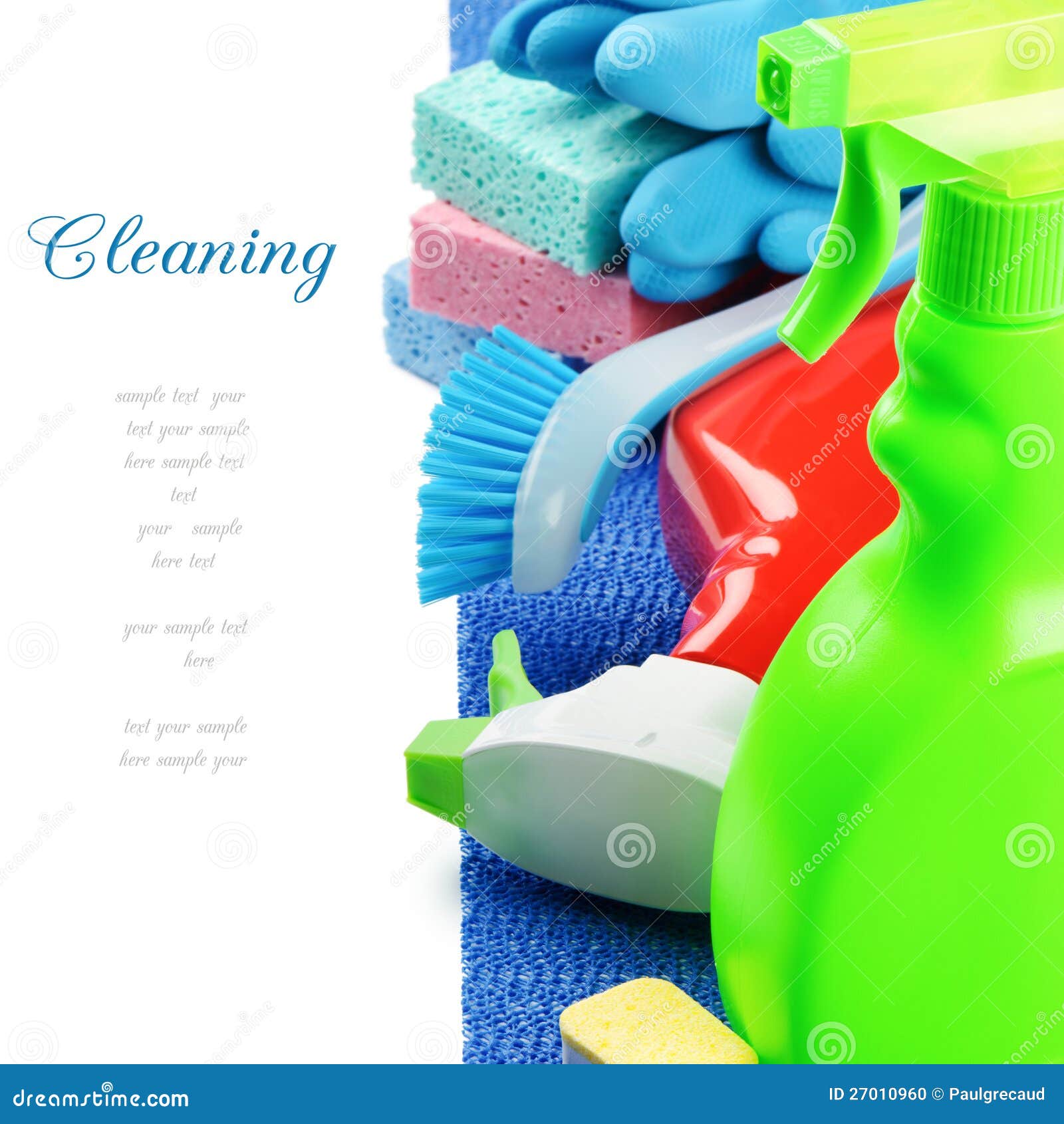 Colorful cleaning products stock photo. Image of blue - 27010960