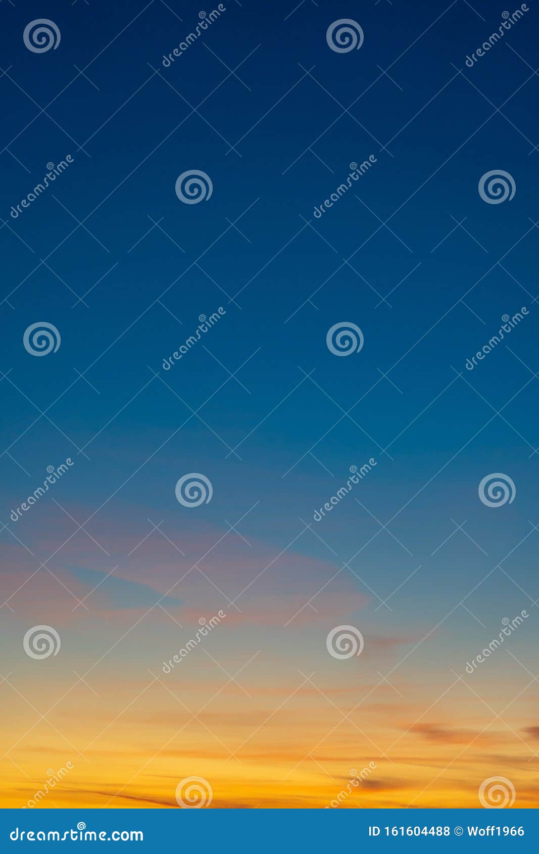 Colorful Clear Sky with No Clouds at Dusk after Sunset Stock Photo ...