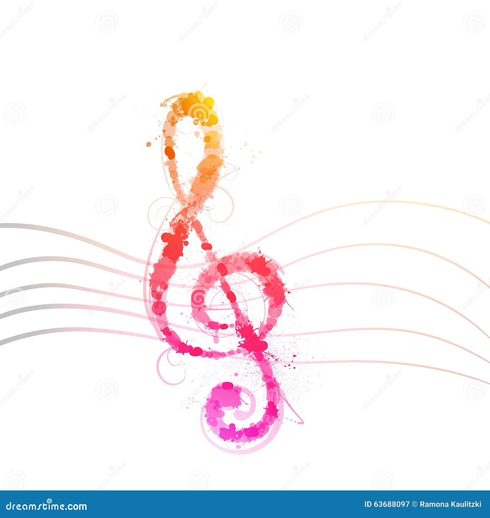 Colorful clef stock illustration. Illustration of design - 63688097