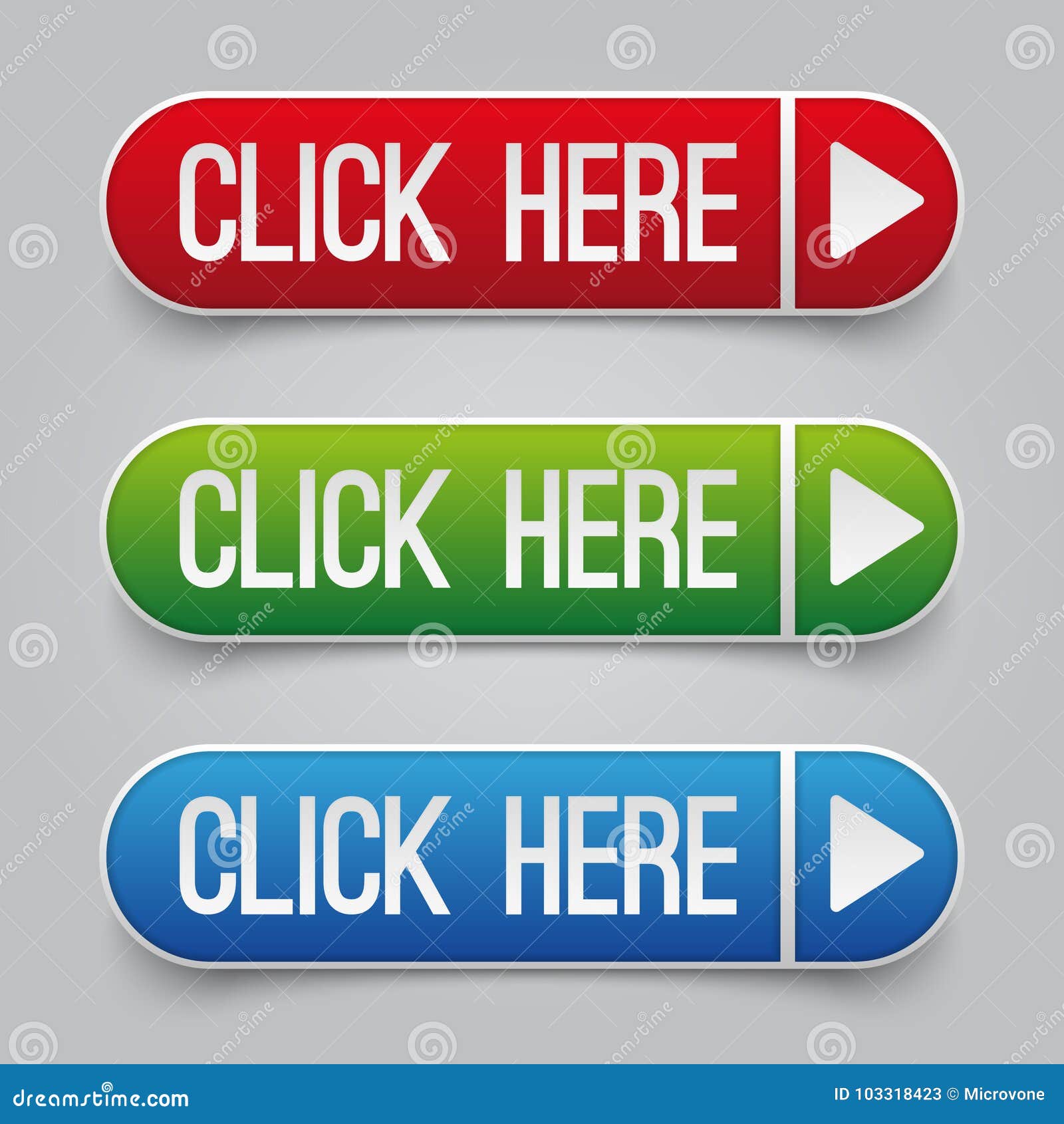 Colorful Click Here Web Vector Buttons Set Stock Vector - Illustration ... Colorful Click Here Web Vector Buttons Set Stock Vector - Illustration ...