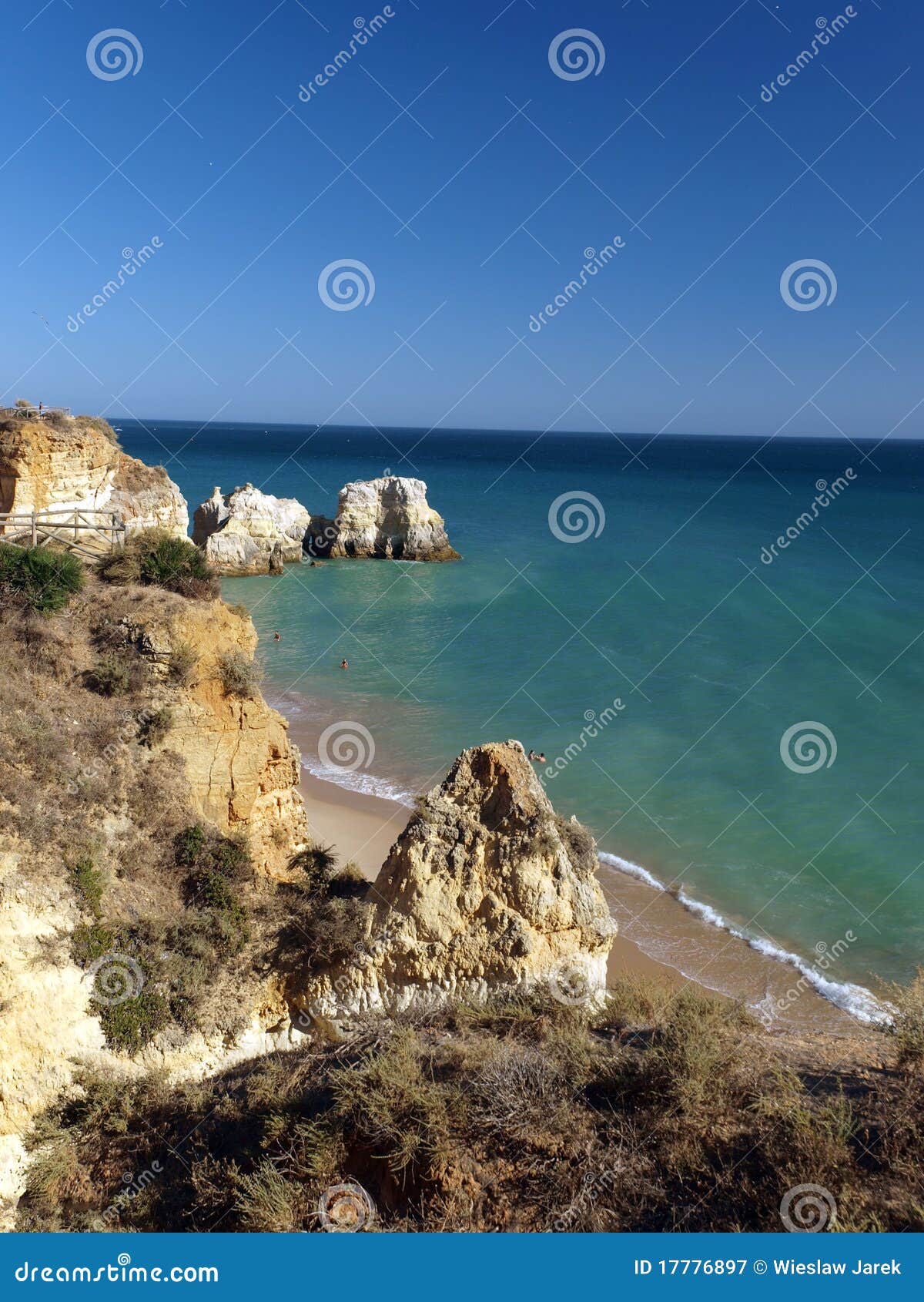 Colorful Cliffs of the Algarve in Portugal Stock Image - Image of ocean ...