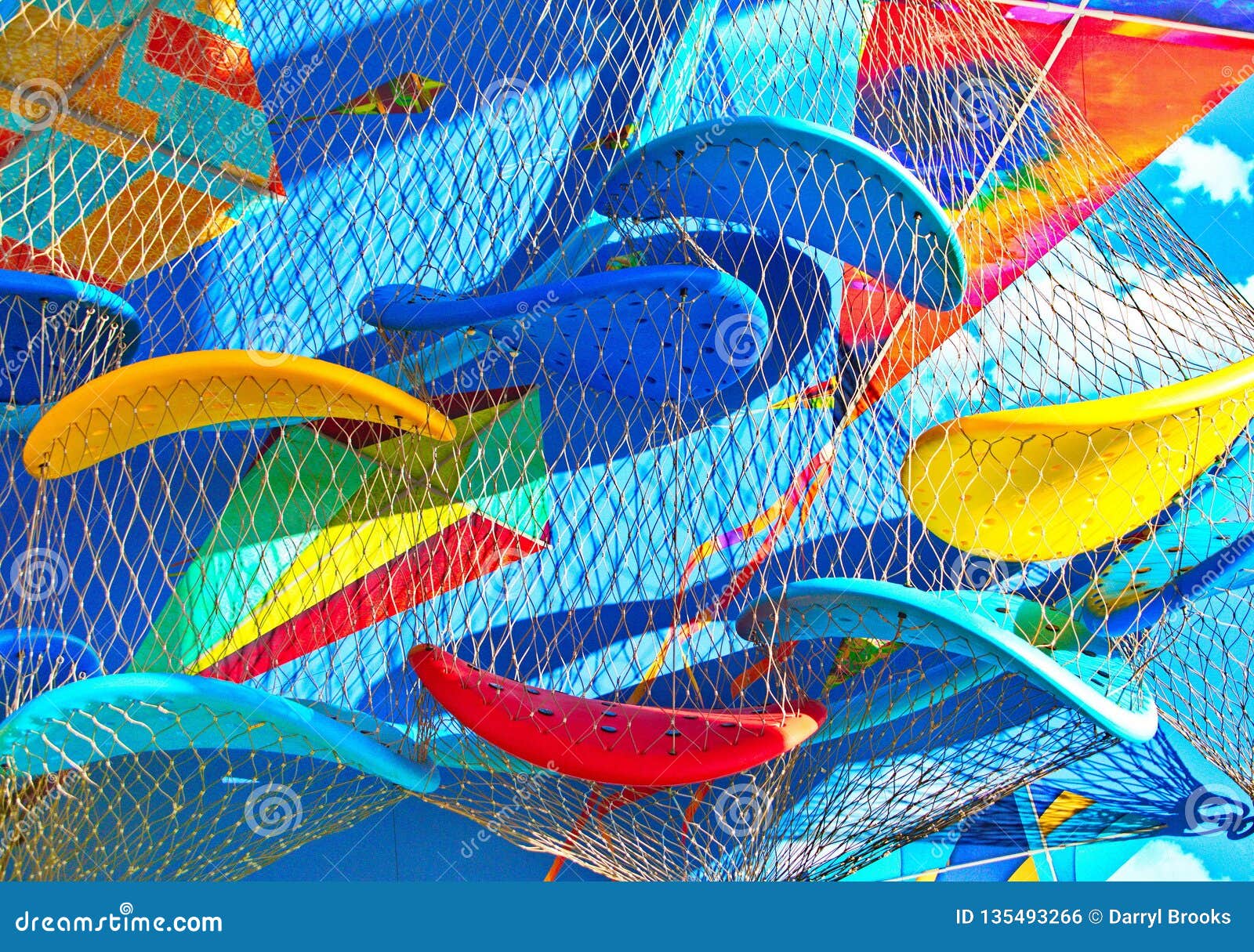 Colorful Climbing Platforms Stock Photo - Image of color, leisure ...