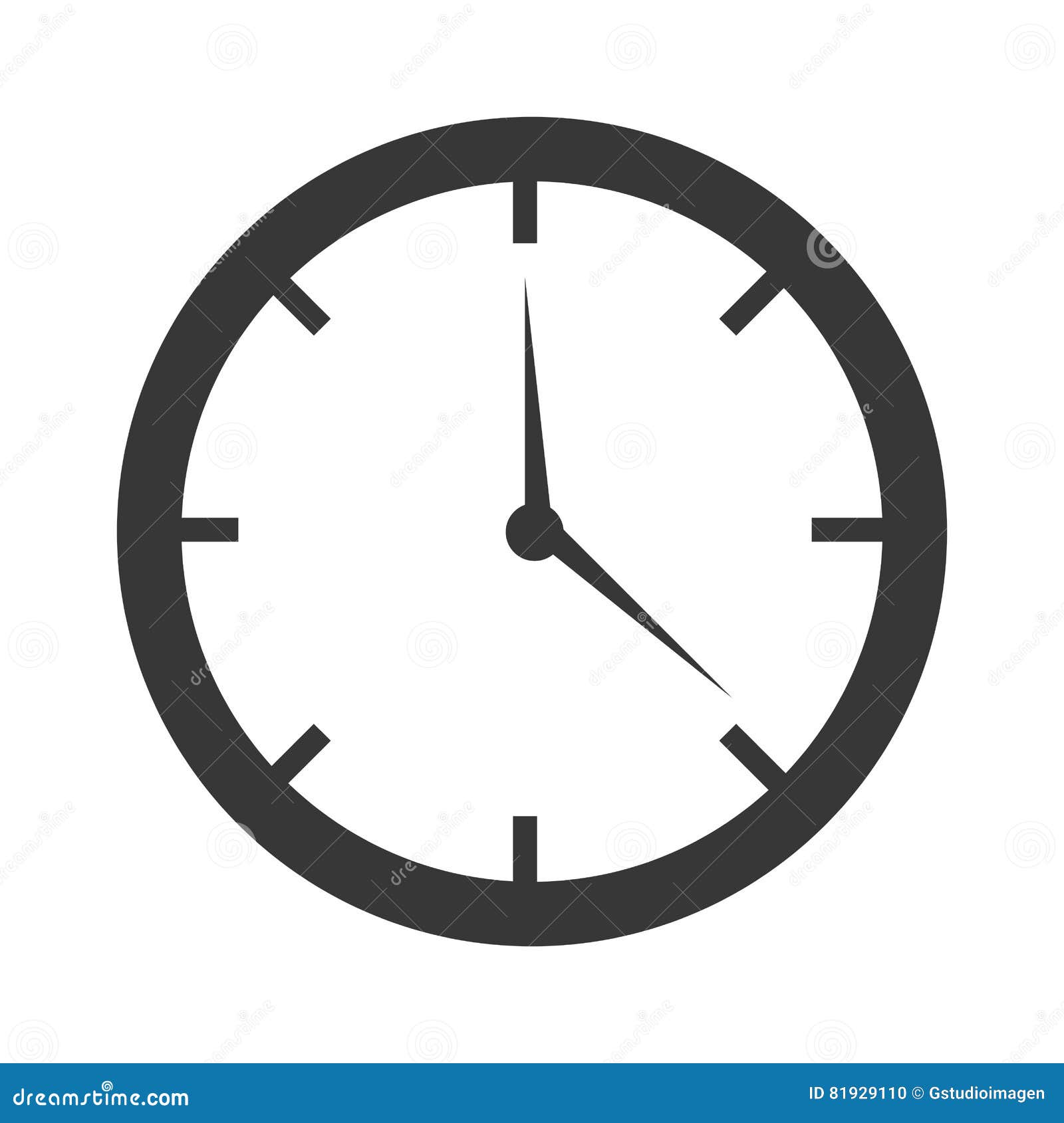 Colorful Clock with Time, Vector Graphic Stock Vector - Illustration of ...