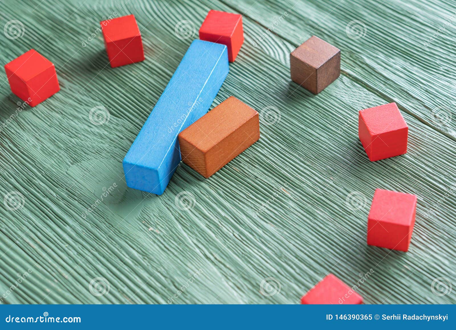 Colorful Clock from Wooden Cubes Stock Image - Image of rustic, clock ...