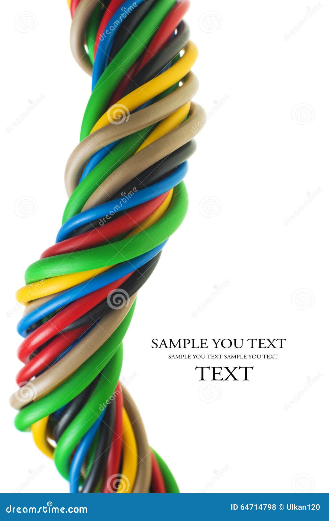 Colorful Close-up of a Curved Cable Stock Photo - Image of power ...
