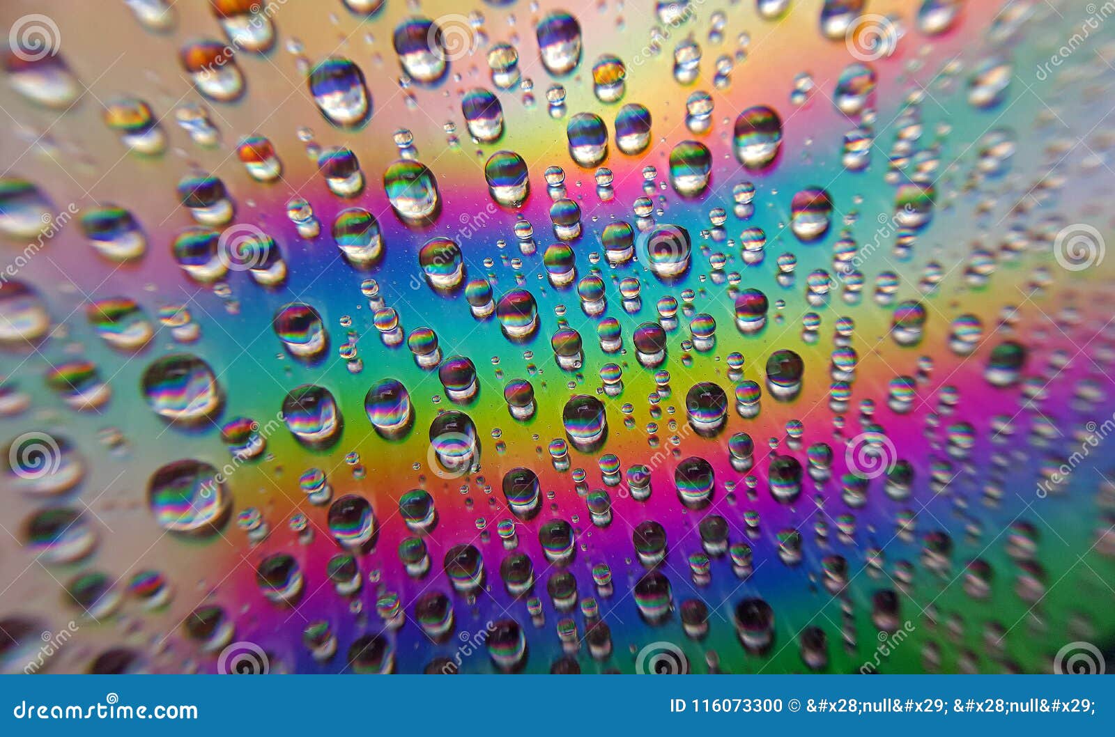 Colorful of Close Up Rainbow Droplets. Stock Photo - Image of closeup ...