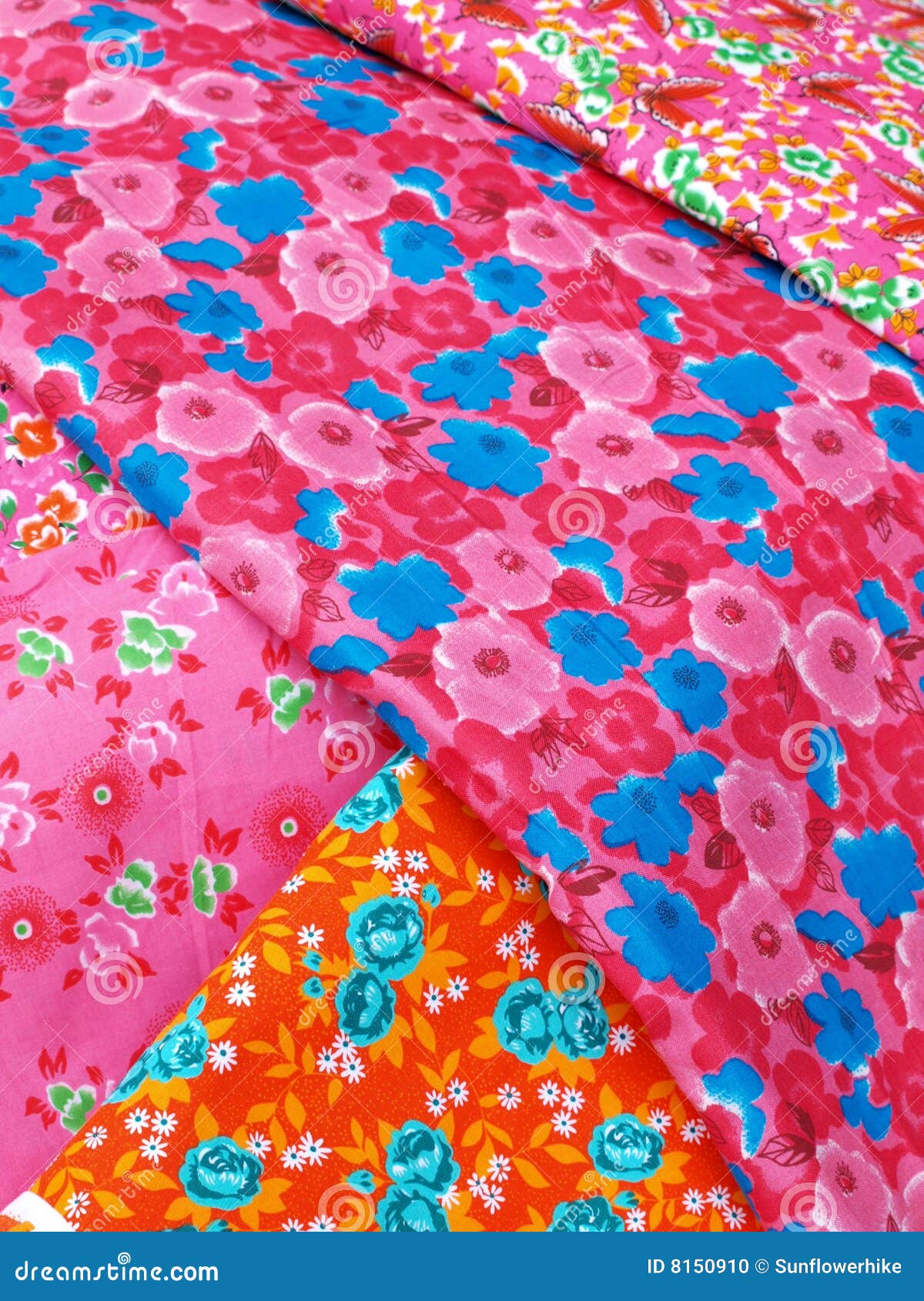 Colorful cloth stock photo. Image of flower, repeat, pint - 8150910