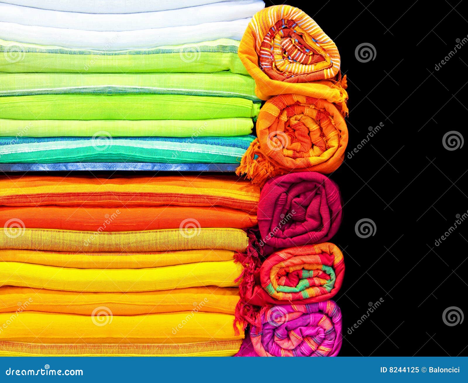 Colorful cloth stock image. Image of orange, green, color - 8244125