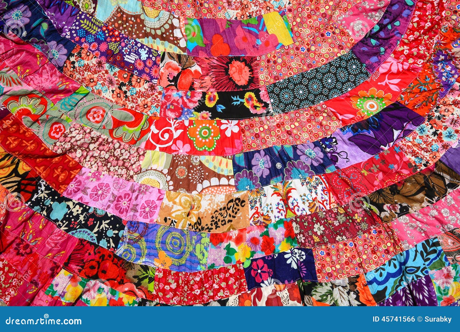 Colorful Cloth Made from Small Pieces Togather Stock Photo - Image of ...