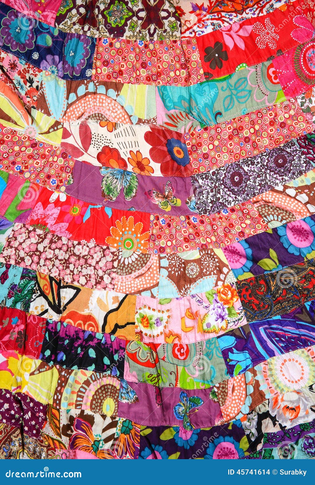 Colorful Cloth Made from Small Pieces Togather Stock Photo - Image of ...