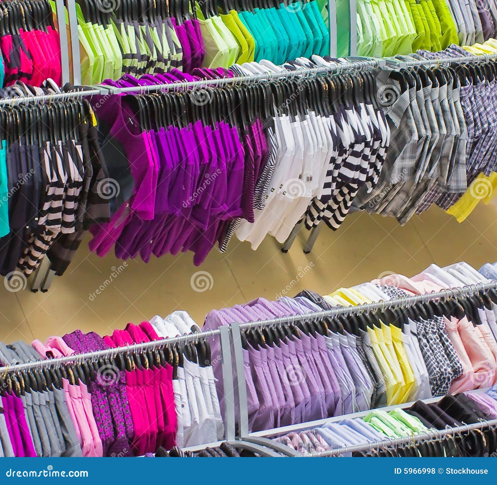 Colorful Clothes Shop Interior Stock Photo | CartoonDealer.com #25600302
