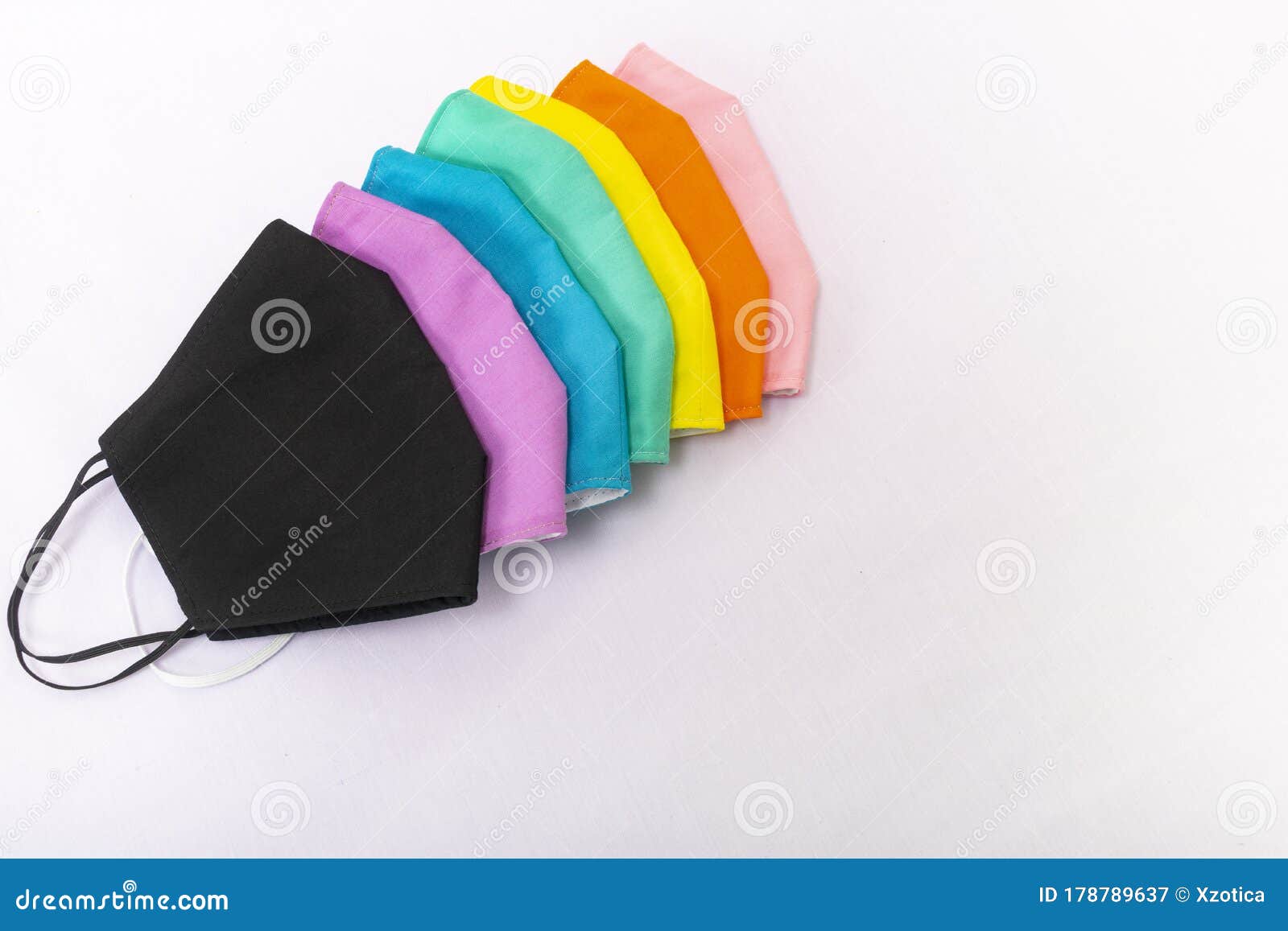 The colorful clothes mask stock image. Image of global - 178789637