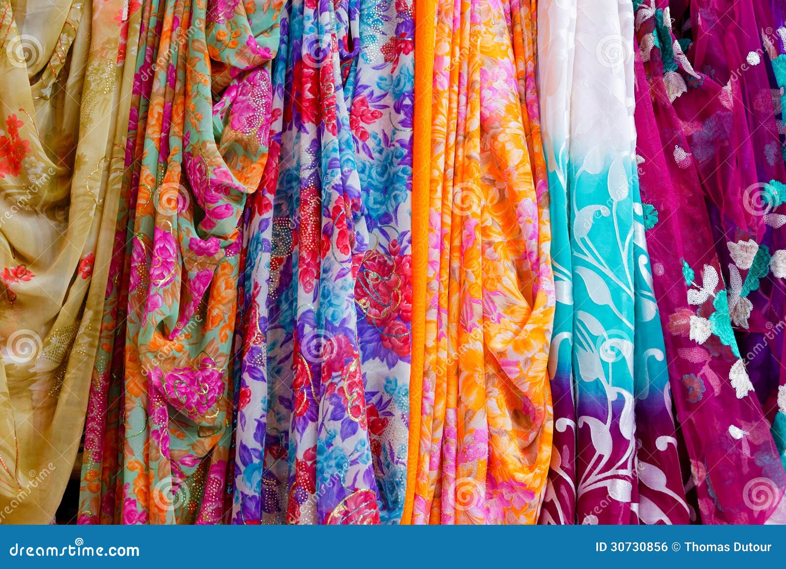 Colorful clothes and saris stock photo. Image of design - 30730856