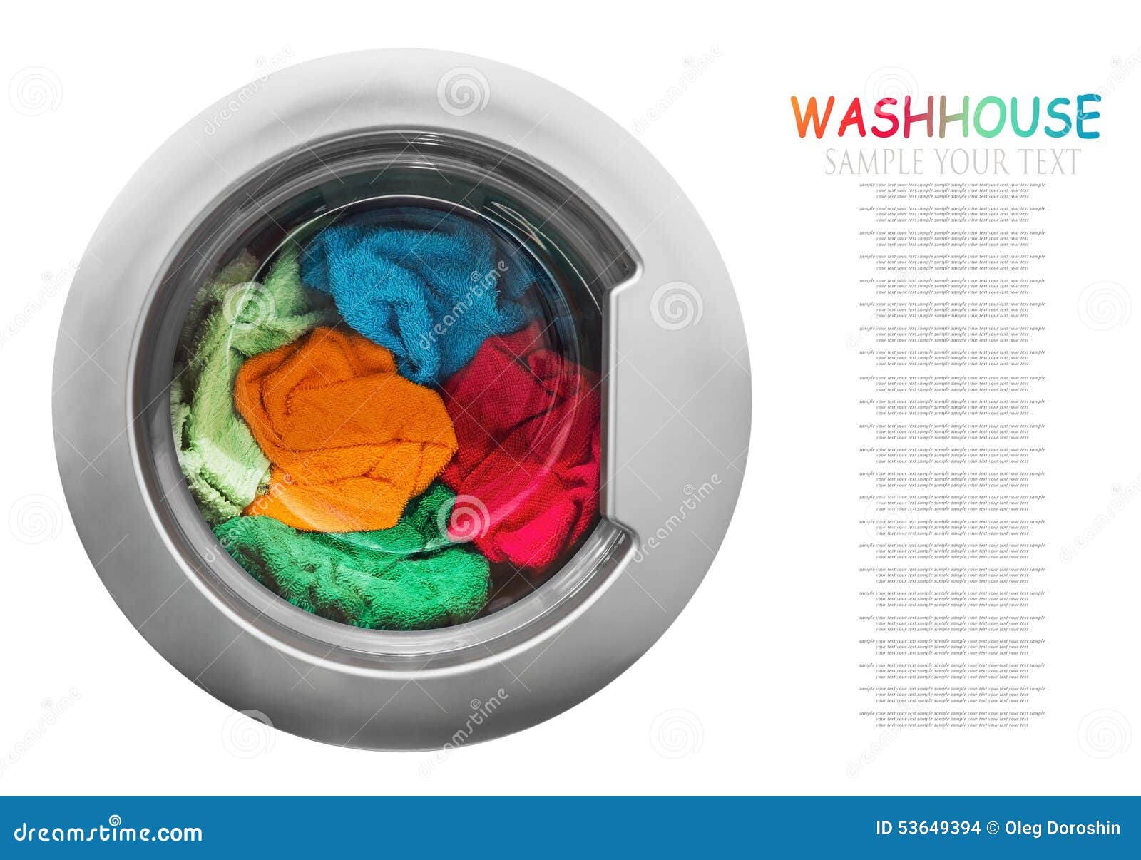 Colorful Clothes in the Washing Machine Stock Photo - Image of inside ...