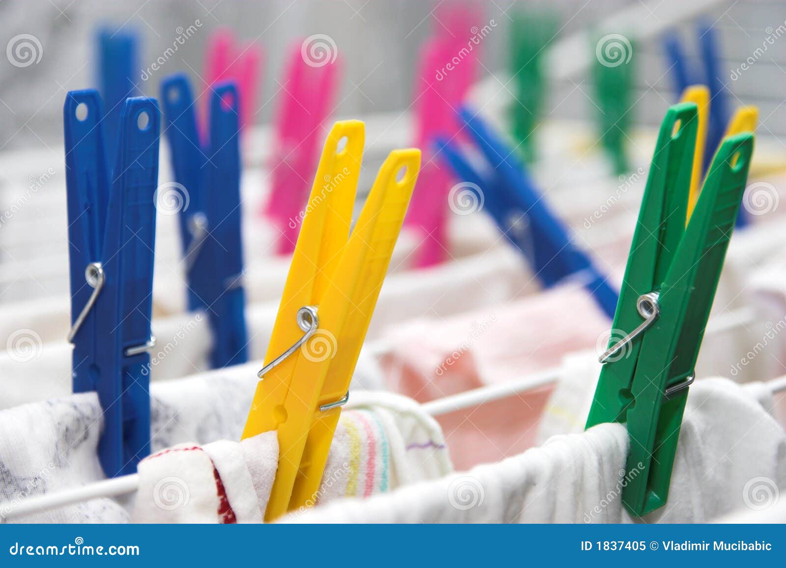 Colorful clothespins stock image. Image of drying, background - 1837405