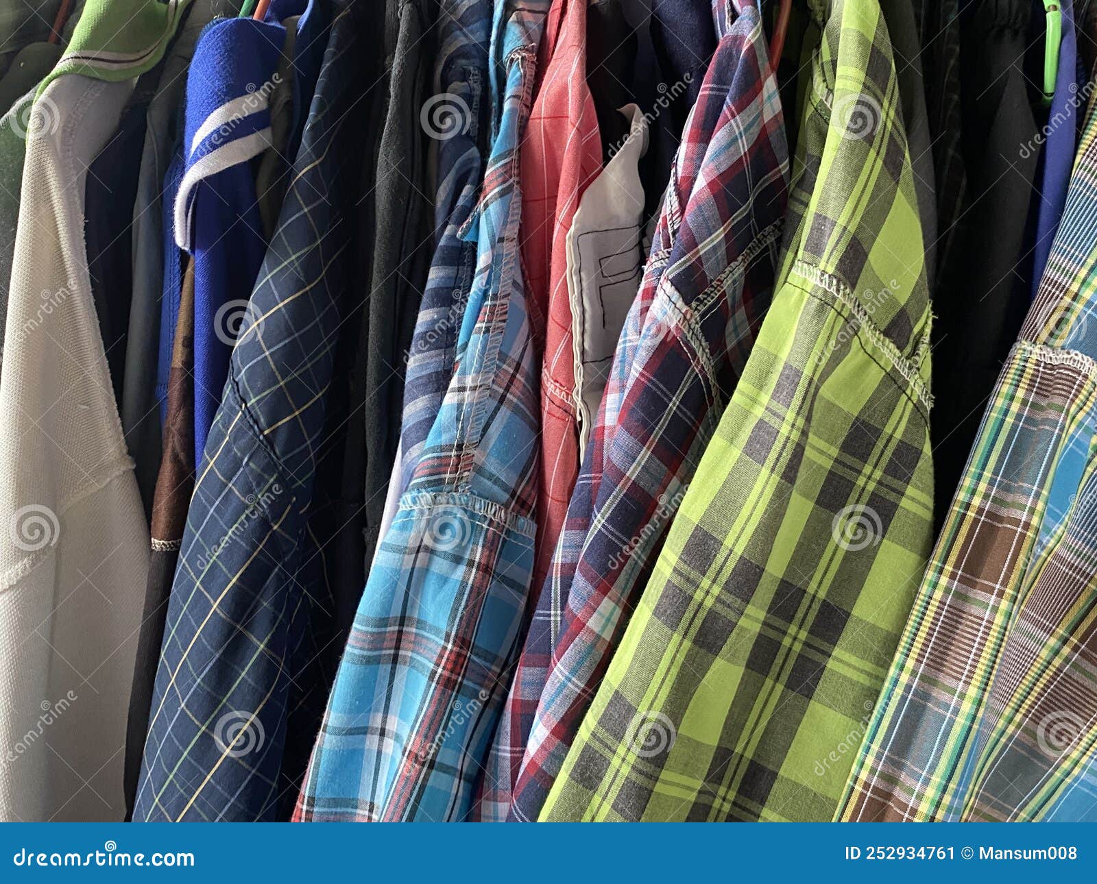 Colorful Cloths in the Room Stock Image - Image of textile, clothes ...