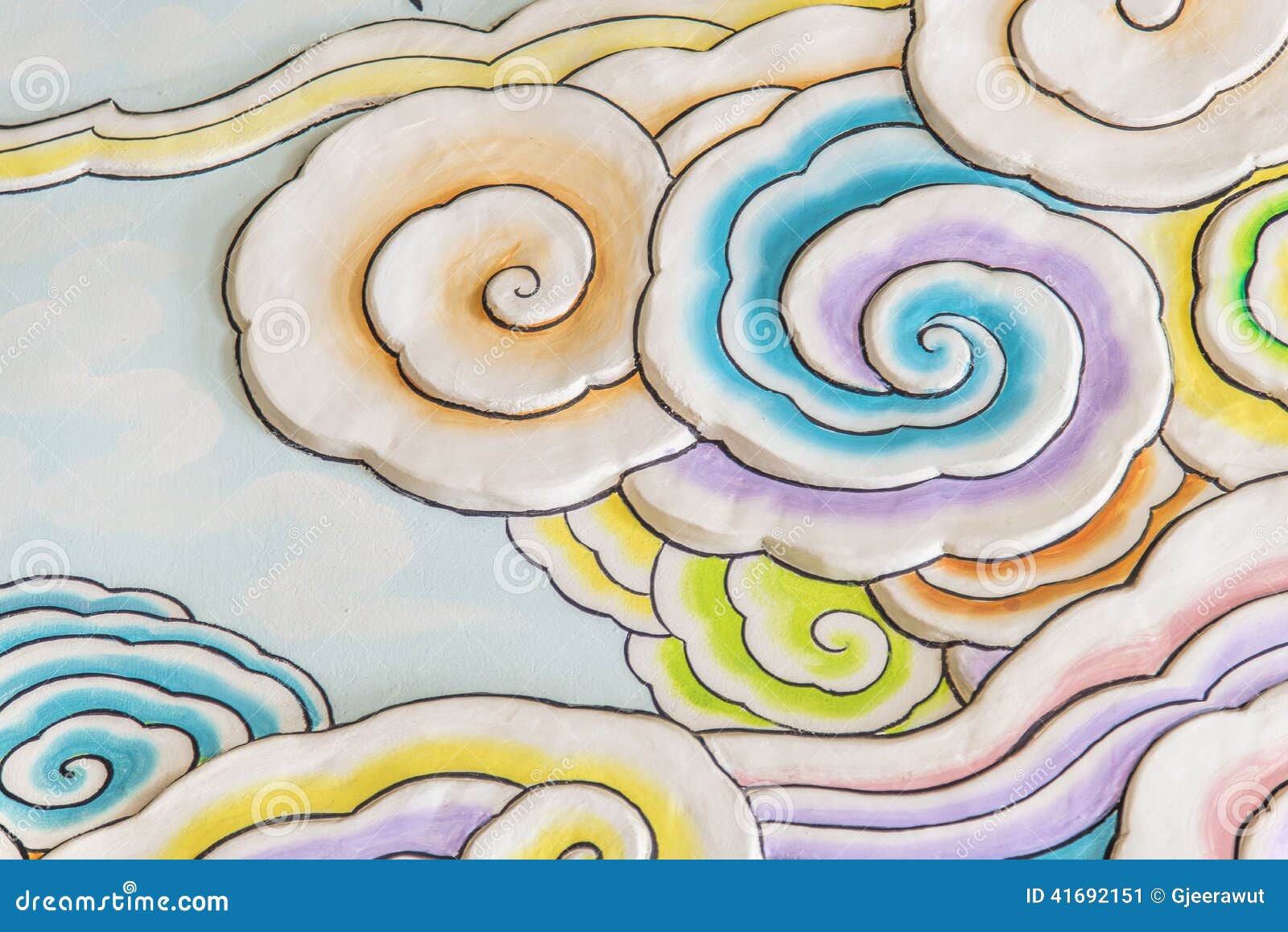 Colorful Cloud Art in Chinese Style Stock Image - Image of detail, east: 41692151