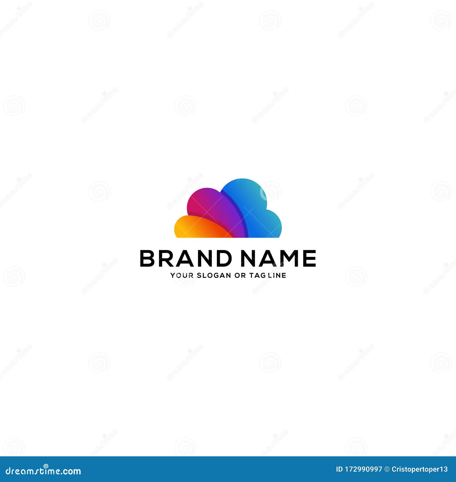 Colorful Cloud Logo Design Vector Stock Vector - Illustration of ...