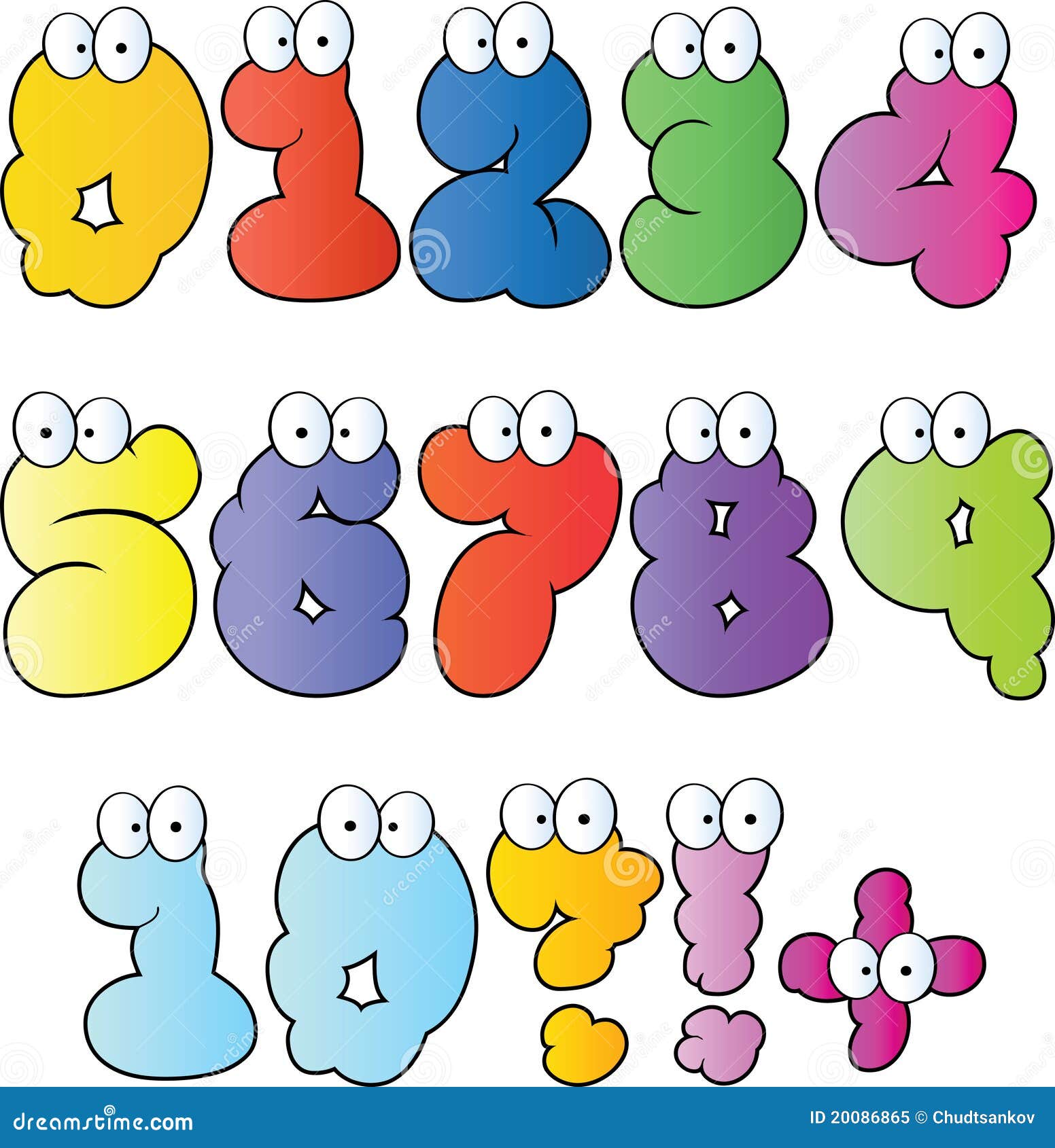 Cloud With Numbers Cartoon Vector | CartoonDealer.com #31795593